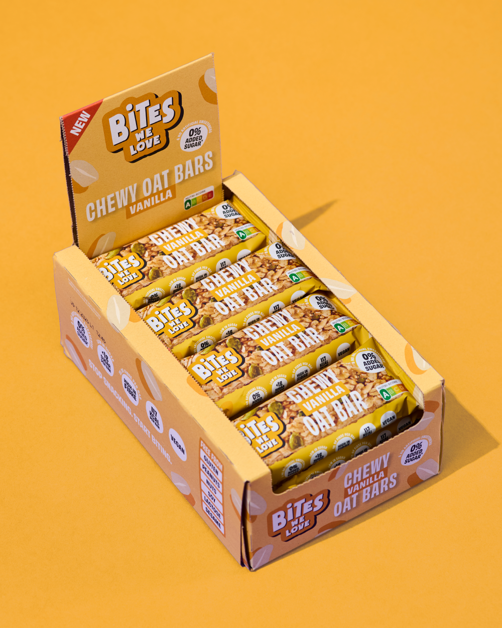 Chewy Oat Bar Vanilla Display Box 16*30g – BitesWeLove